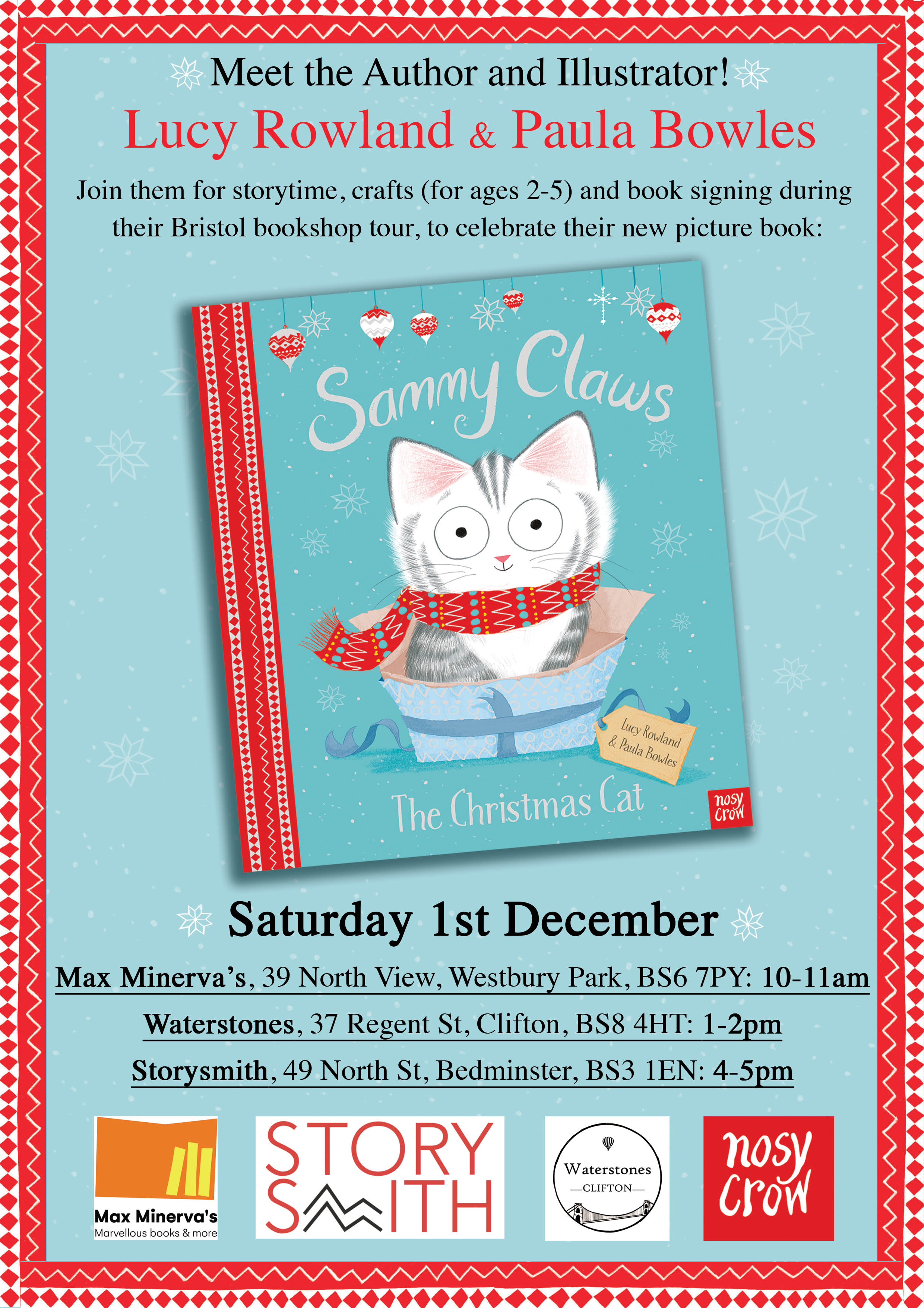 Lucy Rowland & Paula Bowles – December 1st 2018 – Storysmith